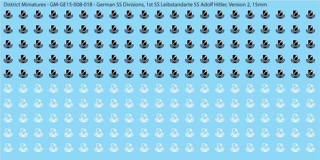 WW2 German SS Divisions, 15mm Decals – District Miniatures