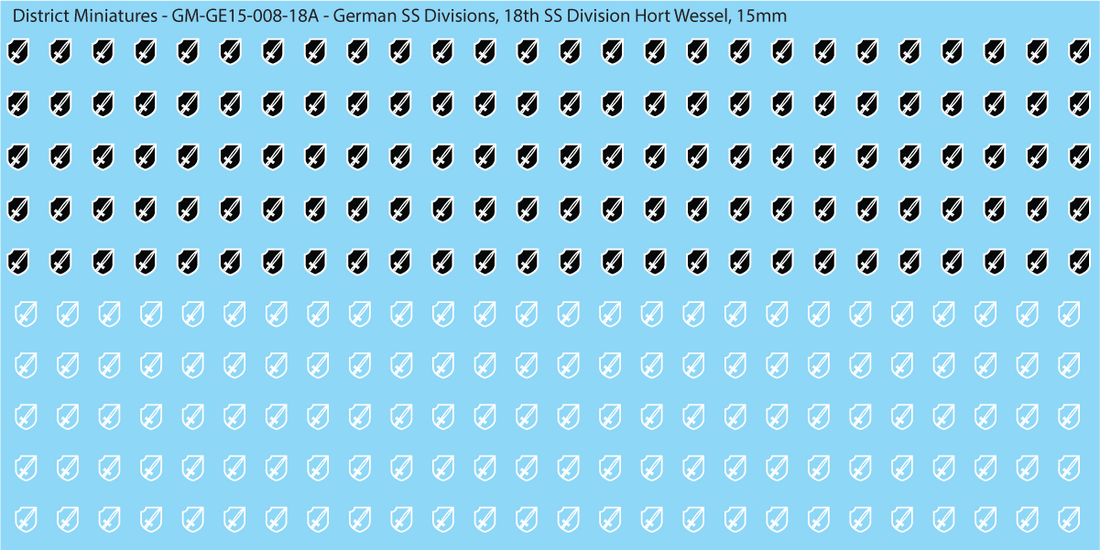 WW2 German SS Divisions, 15mm Decals – District Miniatures