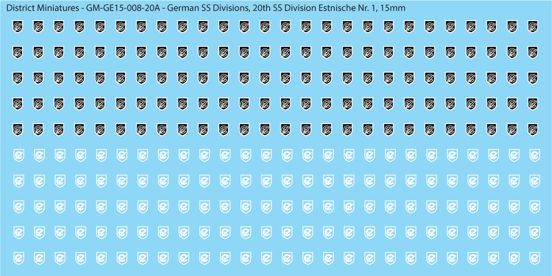 WW2 German SS Divisions, 15mm Decals – District Miniatures