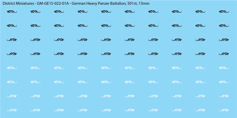 WW2 German - Heavy Panzer Battalions (Multiple Options), 15mm Decals ...