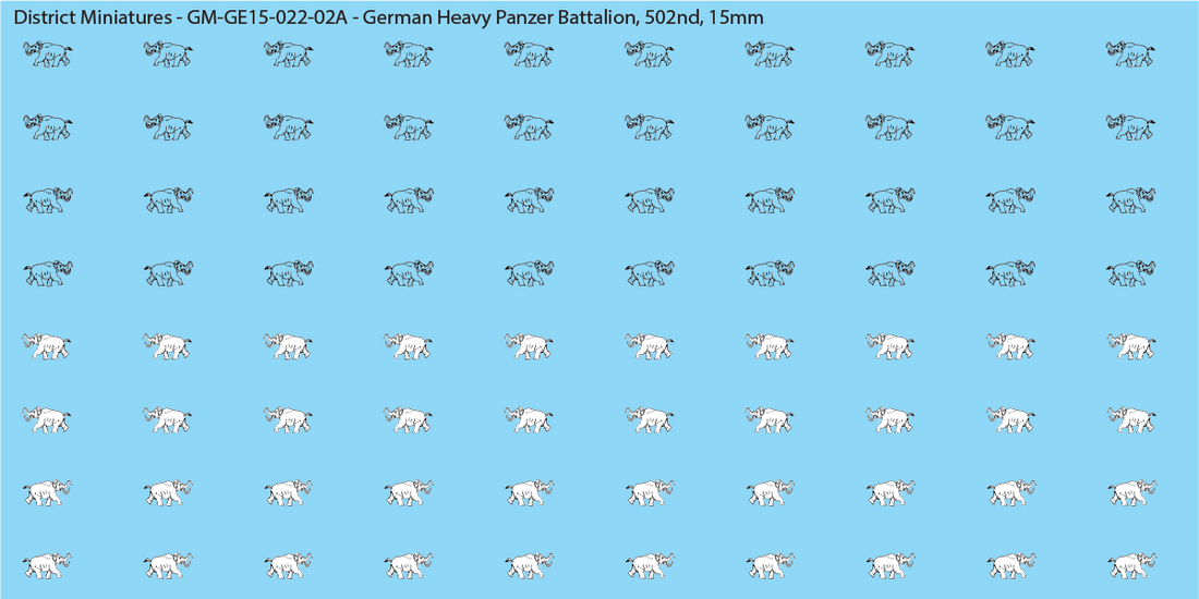 WW2 German - Heavy Panzer Battalions (Multiple Options), 15mm Decals ...