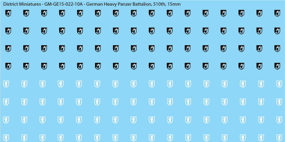 WW2 German - Heavy Panzer Battalions (Multiple Options), 15mm Decals ...