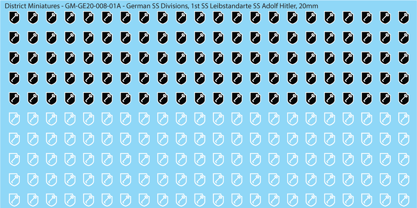 WW2 German SS Divisions, 20mm Decals – District Miniatures