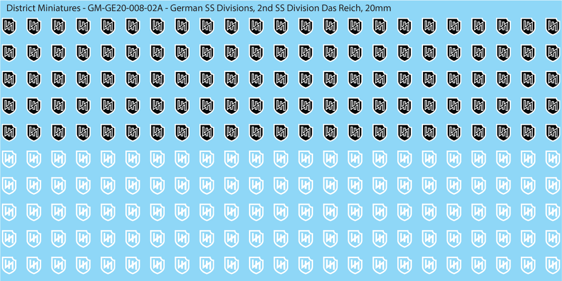 WW2 German SS Divisions, 20mm Decals – District Miniatures