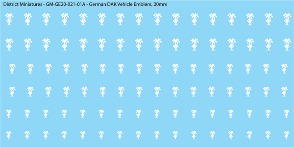 WW2 German - German Vehicle DAK (Afrika Corps) Emblems, 20mm Decals ...