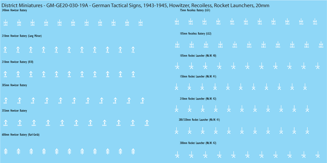 WW2 German - German Tactical Signs, 1943-1945 (Multiple Options), 20mm ...