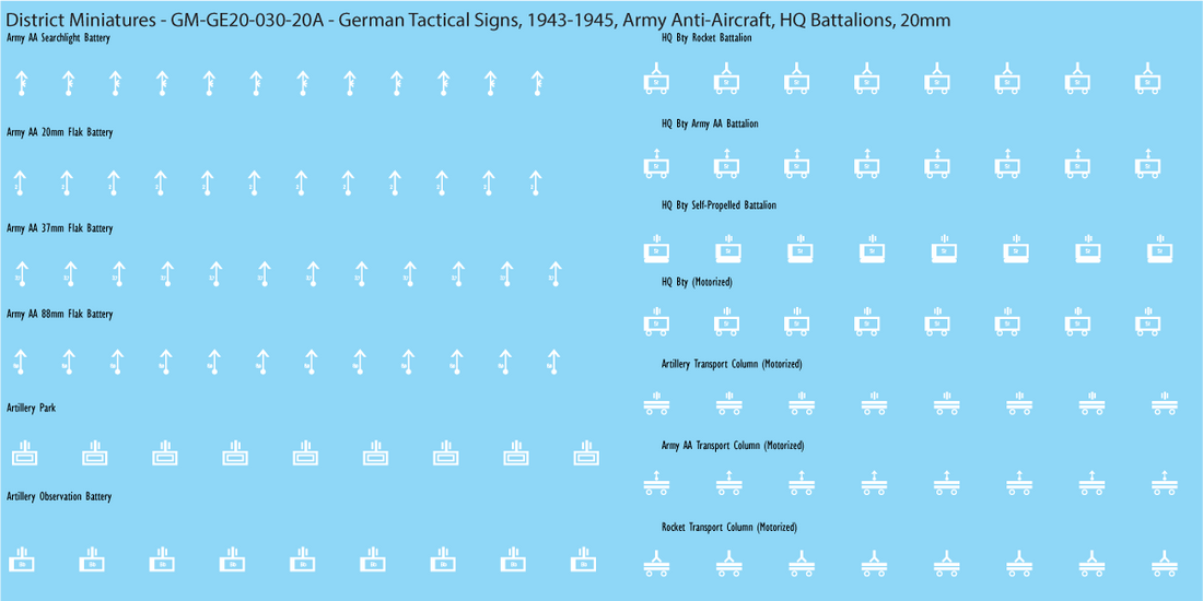 WW2 German - German Tactical Signs, 1943-1945 (Multiple Options), 20mm ...