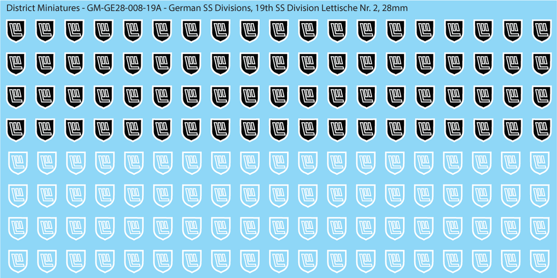 WW2 German SS Divisions, 28mm Decals – District Miniatures