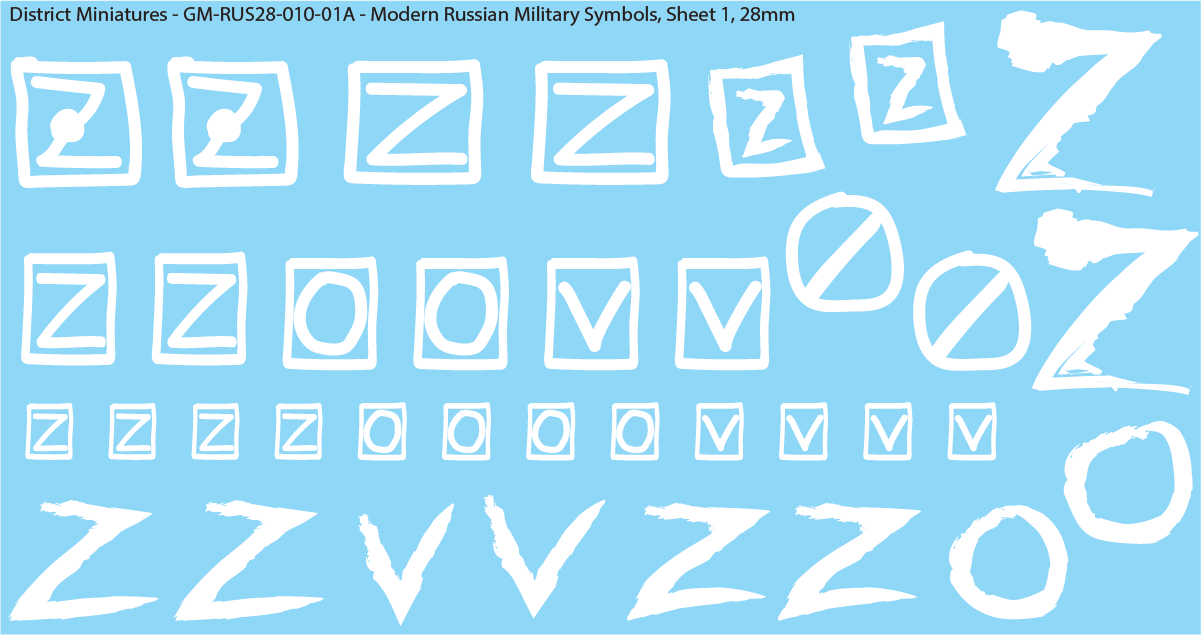 Modern Russian Military Symbols (Multiple Options), 28mm – District ...