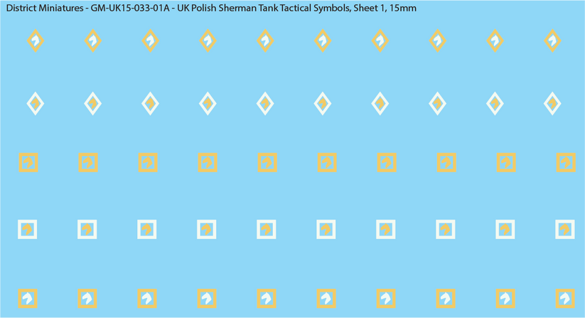 WW2 British - UK Polish Sherman Tank Tactical Symbols (Multiple Option ...