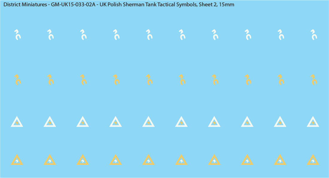 WW2 British - UK Polish Sherman Tank Tactical Symbols (Multiple Option ...