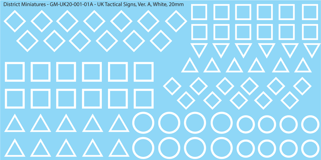 WW2 British - Tactical Signs, 20mm Decals – District Miniatures