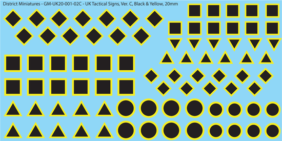 WW2 British - Tactical Signs, 20mm Decals – District Miniatures