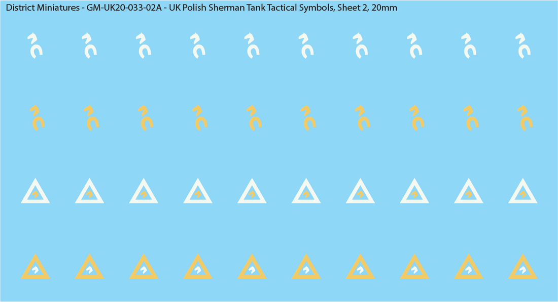 WW2 British - UK Polish Sherman Tank Tactical Symbols (Multiple Option ...