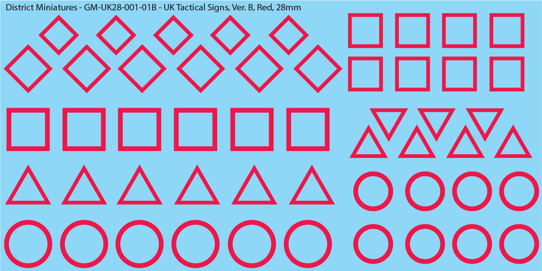 WW2 British - Tactical Signs, 28mm Decals – District Miniatures