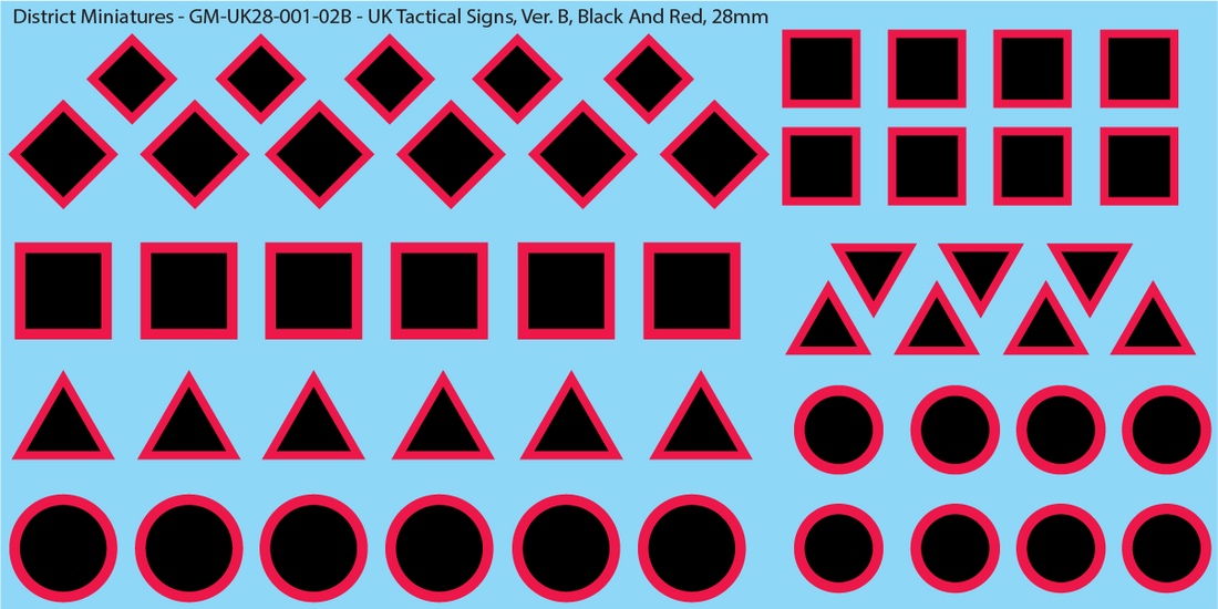 WW2 British - Tactical Signs, 28mm Decals – District Miniatures