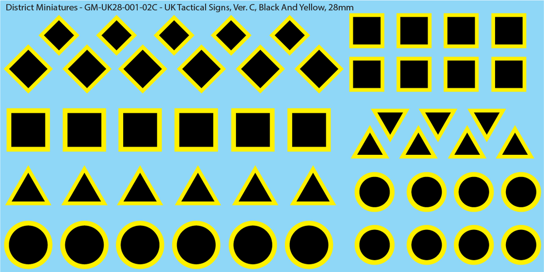 WW2 British - Tactical Signs, 28mm Decals – District Miniatures