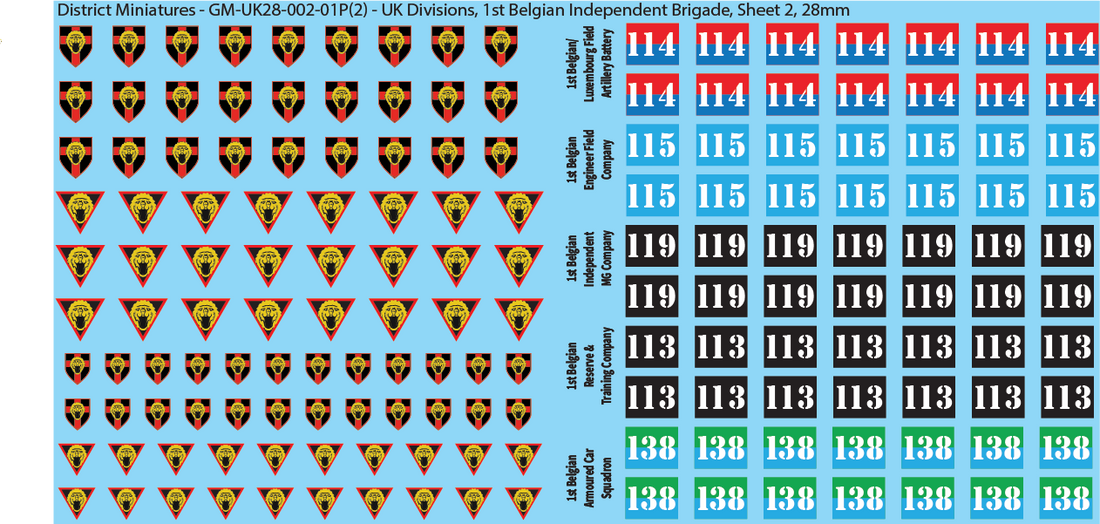 WW2 British - UK Infantry Divisions (Vehicles), 28mm Decals – District ...