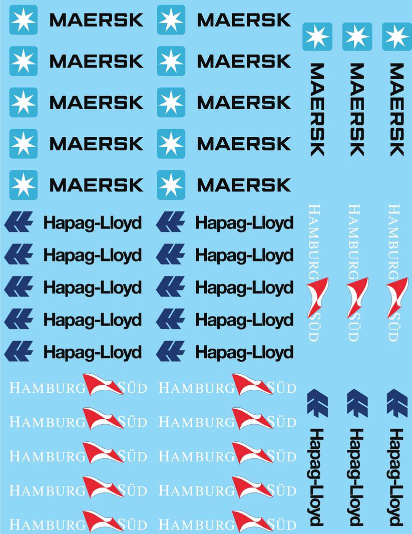 Shipping Container Company Logos (Multiple Options), 20mm – District ...