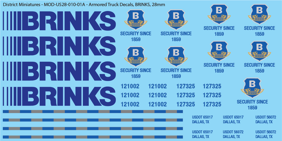 Armored Truck Decals (Multiple Options), 28mm – District Miniatures