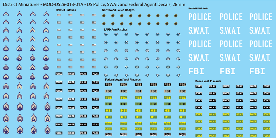 28mm Modern US – District Miniatures