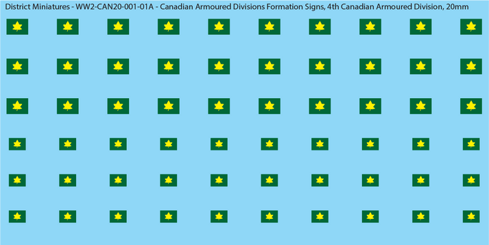 WW2 Canada - Canadian Armoured Divisions Formation Signs (Multiple Opt ...